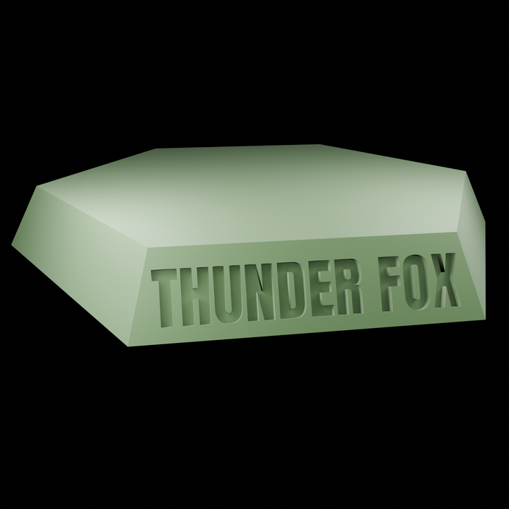 3D Printable Thunder Fox Battletech Hex Base by James Hall